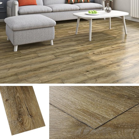 Set 18 Placi PVC Autocolante 90x15cm, Aspect Stejar Natural - eMAG.ro