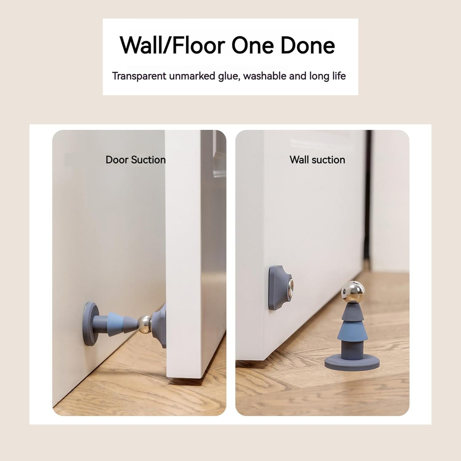 Stoper de usa din silicon, design minimalist, antiderapant, albastru ...