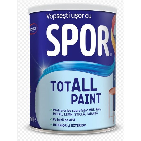 Vopsea Spor Totall pe baza de apa Atlantic 0.6L - eMAG.ro