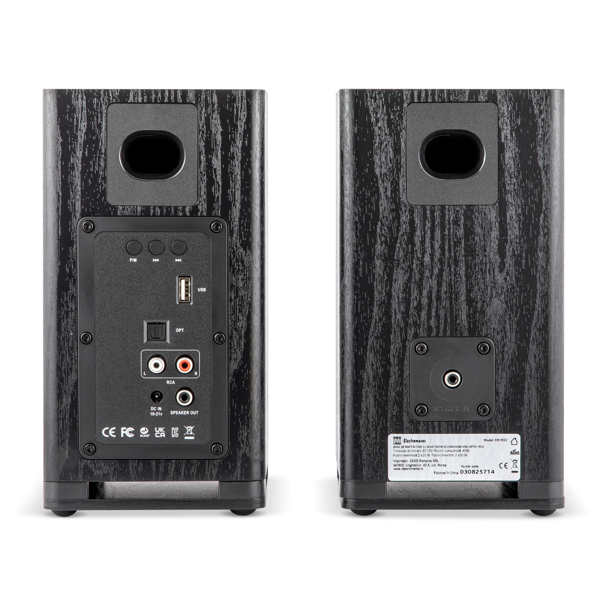 Boxe de raft Electromures EM 1022, active cu Bluetooth 5.0, conexiuni ...
