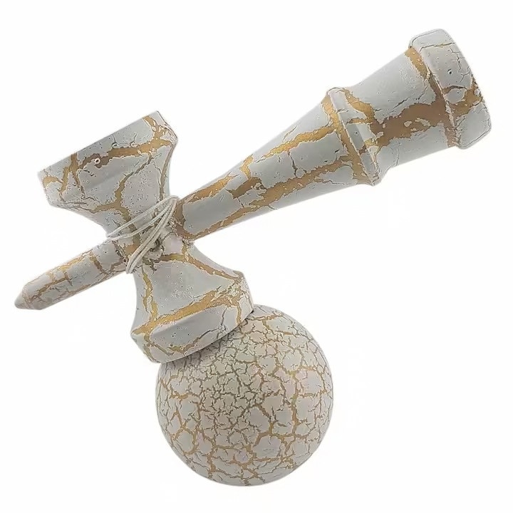 Kendama profesionala din lemn, 18 cm – model clasic cu design crapat ...