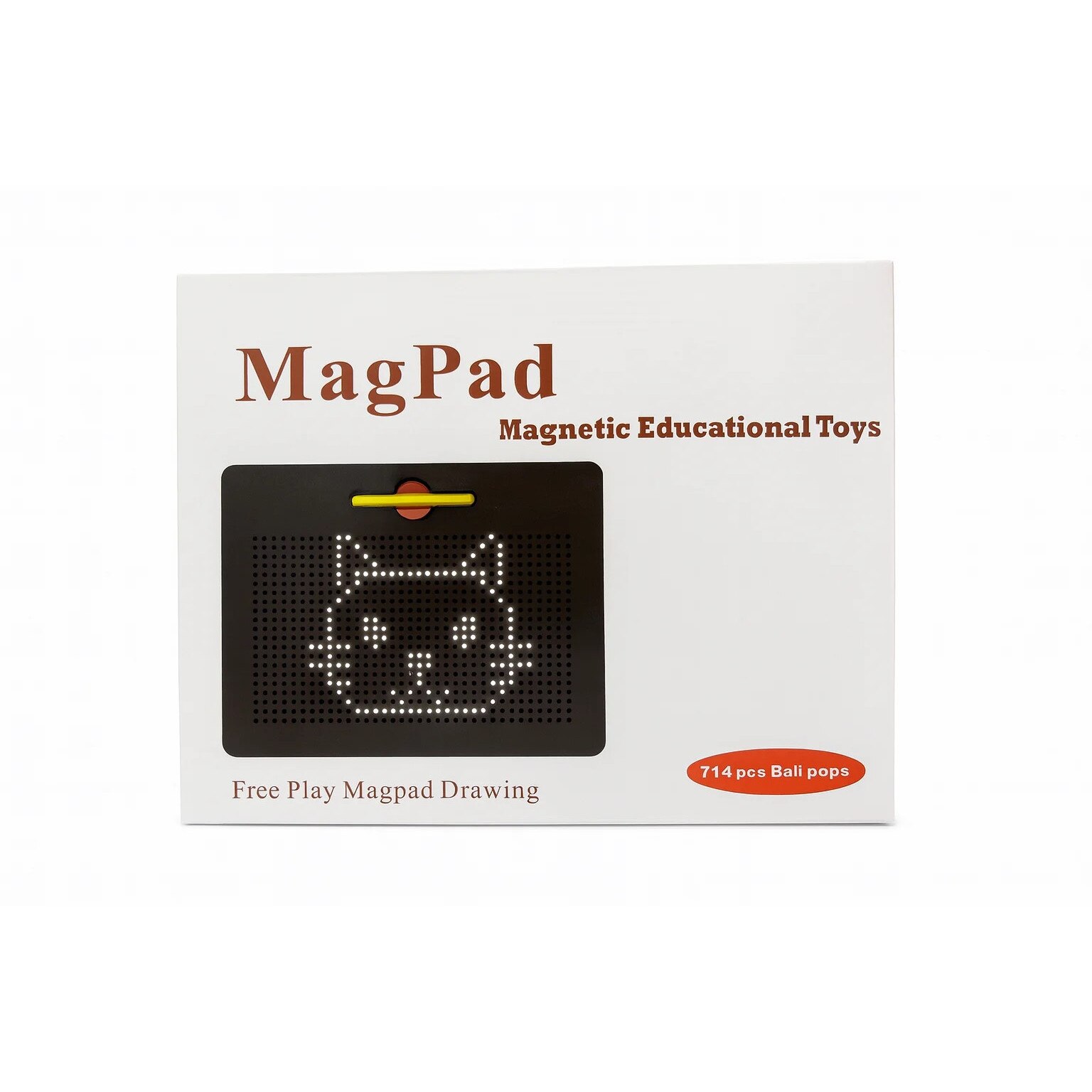 Tabla Magnetica MagPad – Jucarie Educationala, 32x26 cm, 714 bile ...
