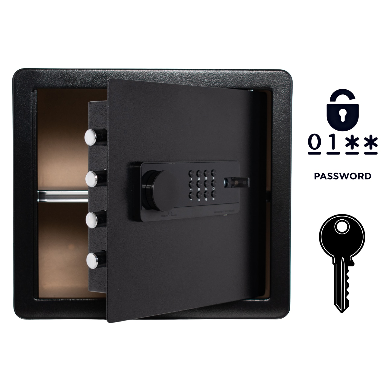 Seif de birou NIKCROP XA6-36, 36x40x30 cm, 2 moduri de deschidere ...