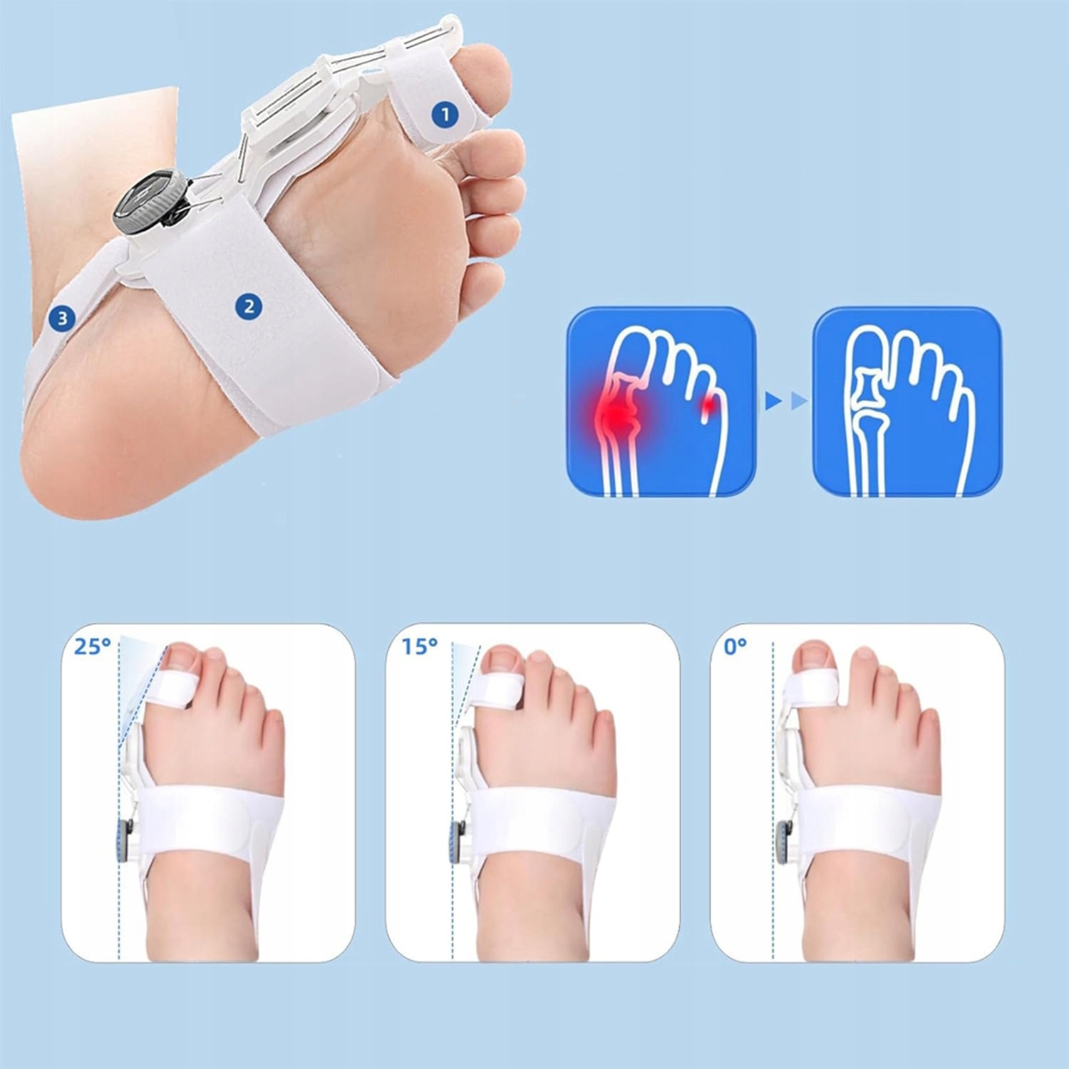 Corector Hallux Valgus Reglabil Orteza Monturi Picior cu Reglaj prin ...