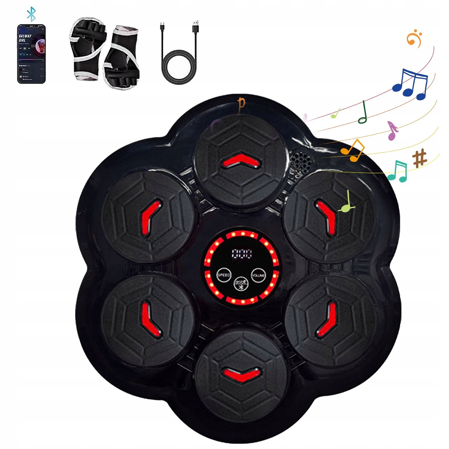 Aparat de Box Muzical cu Bluetooth si Contor Lovituri - eMAG.ro