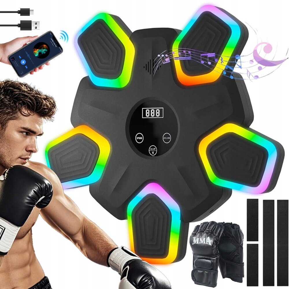 Aparat de Box Muzical LED Bluetooth cu 9 Viteze, USB - eMAG.ro