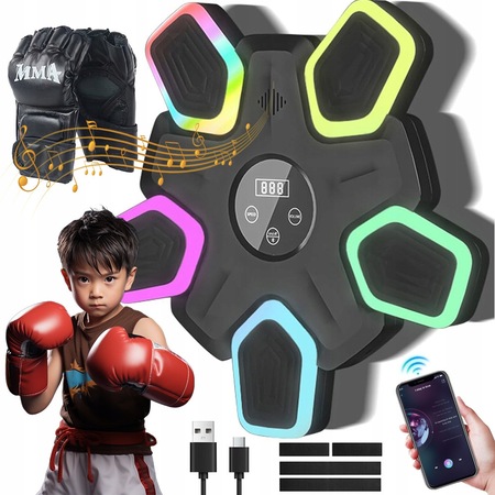Aparat de Box Muzical LED Bluetooth cu 9 Viteze, USB - eMAG.ro