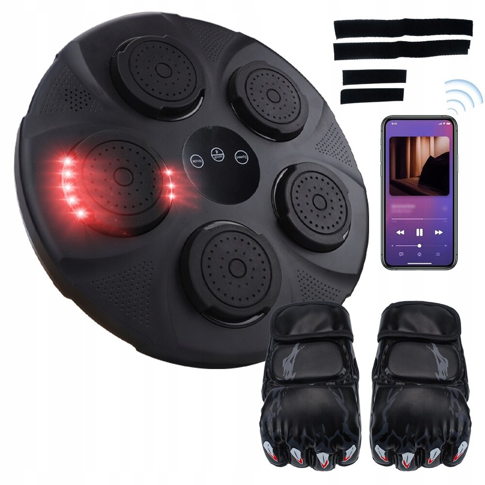 Aparat de Box Electronic cu Muzica Bluetooth si Manusi - eMAG.ro