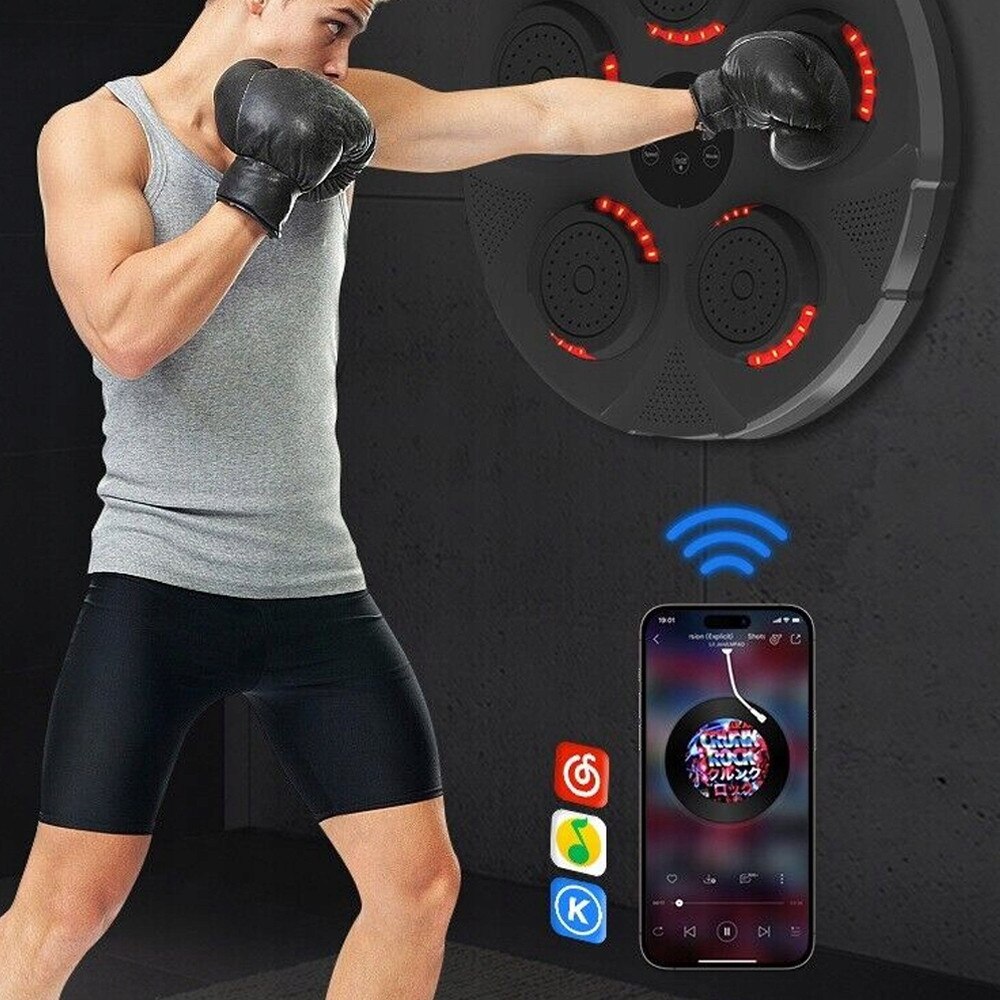 Aparat de Box Electronic cu Muzica Bluetooth si Manusi - eMAG.ro