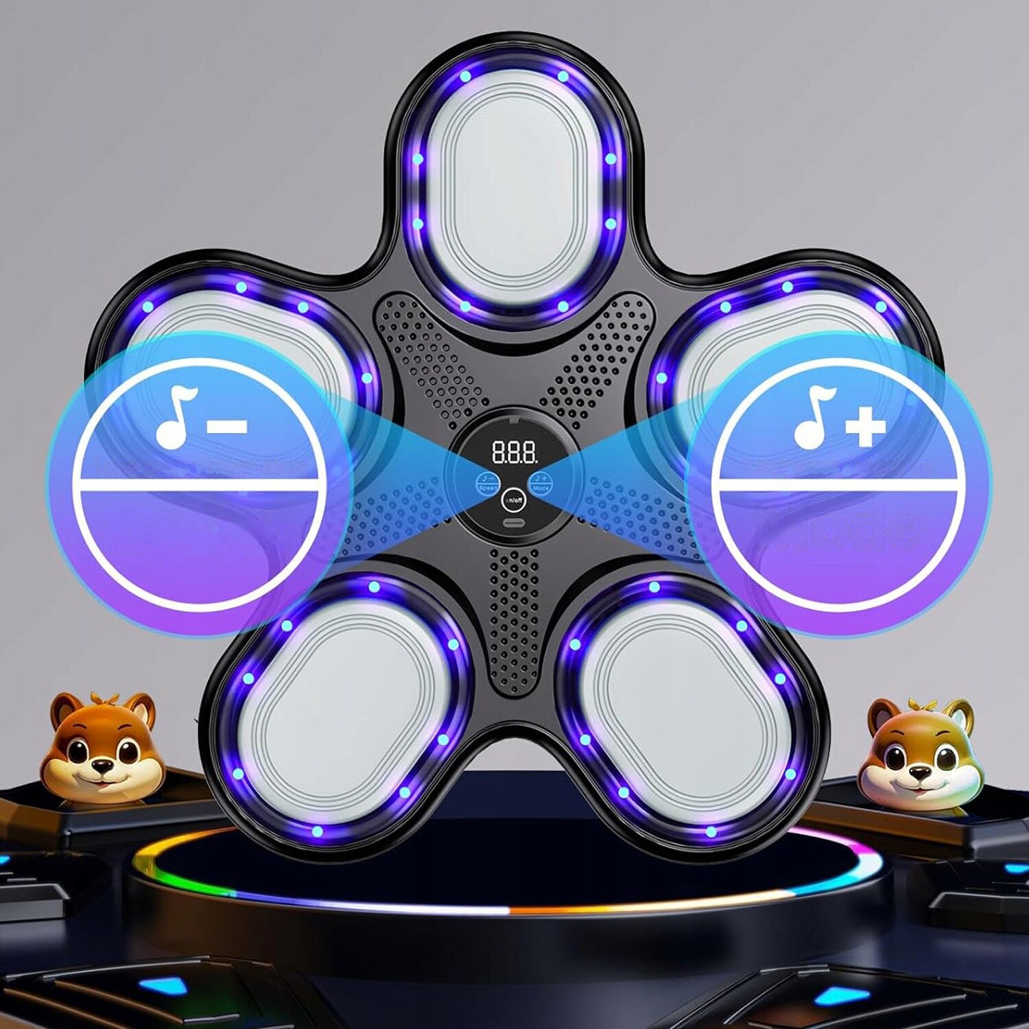 Aparat de Box Muzical LED, 9 Viteze, Negru, Conectare Bluetooth - eMAG.ro