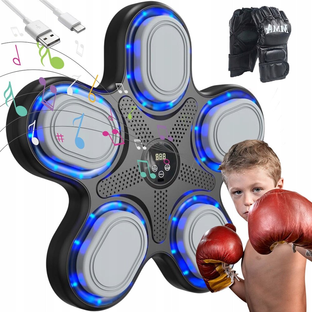 Aparat de Box Muzical LED, 9 Viteze, Negru, Conectare Bluetooth - eMAG.ro