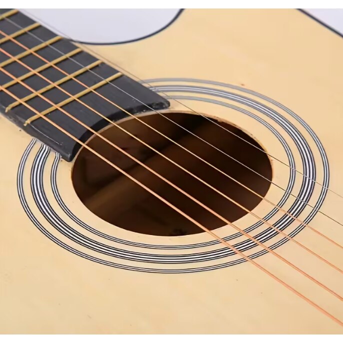 Chitara acustica, 6 corzi metalice, pentru incepatori si adulti ...