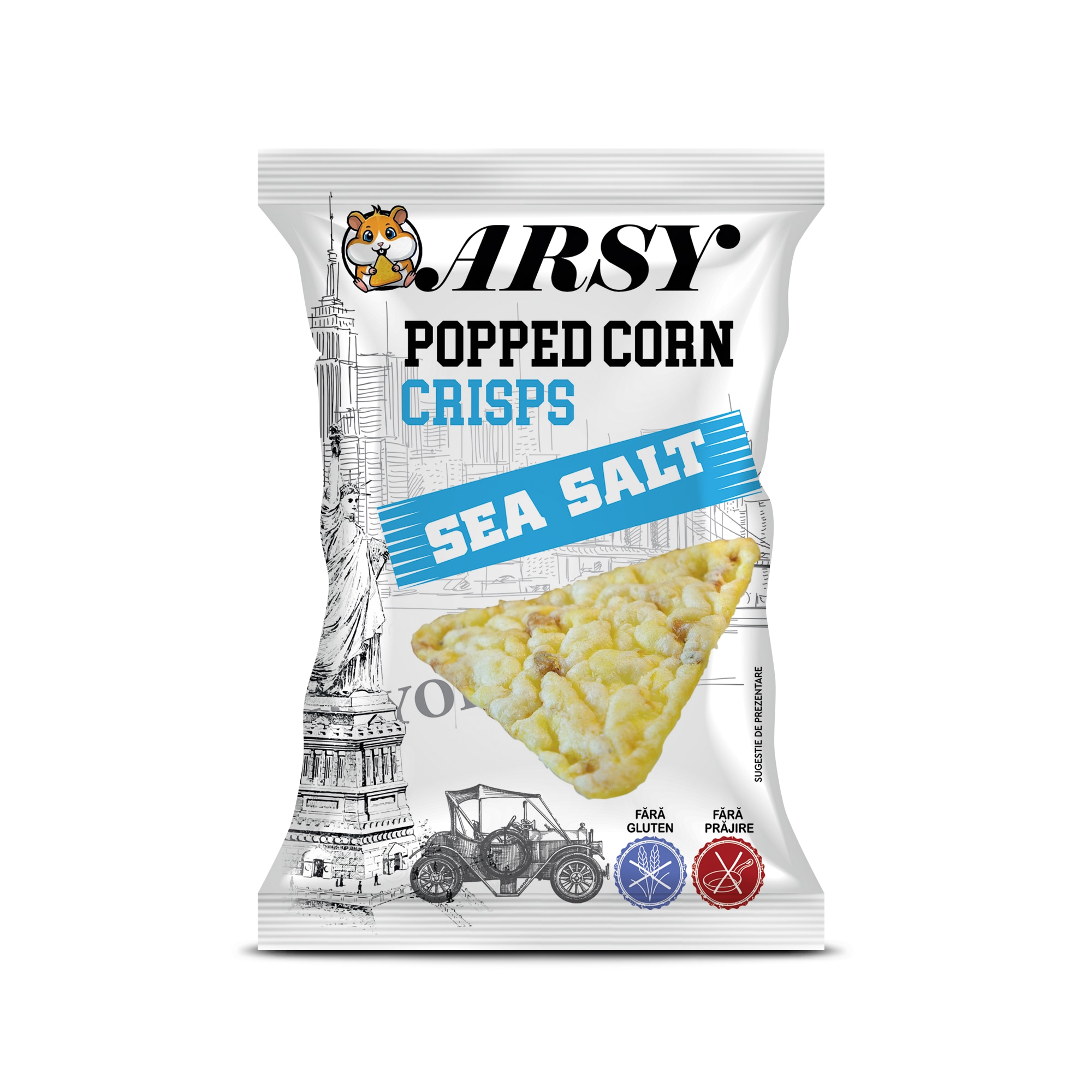 Chipsuri Arsy Popped Corn Crisps Sare de mare 50g - eMAG.ro