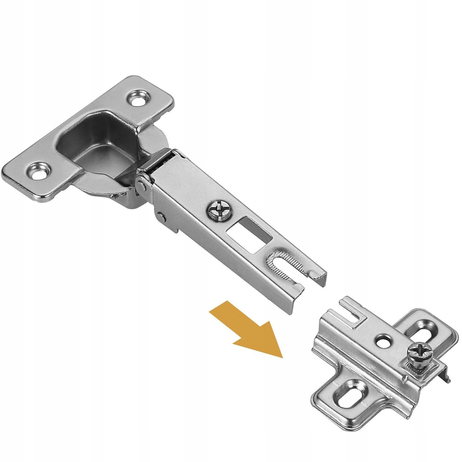 Set 20 Balamale pentru Uși de Mobilier, Inox, Unghi 110 grade, Diametru ...
