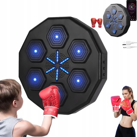 Sac de box inteligent, cu muzică prin Bluetooth, piele ecologică ...