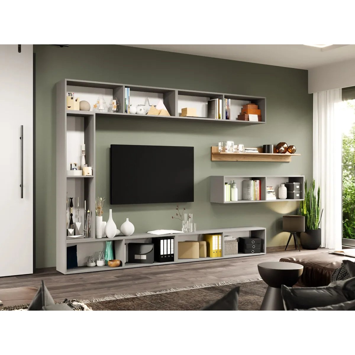 Set Mobila Living, Cloud, C10, Pal Melaminat, L 280 x A 25 x H 185 cm ...