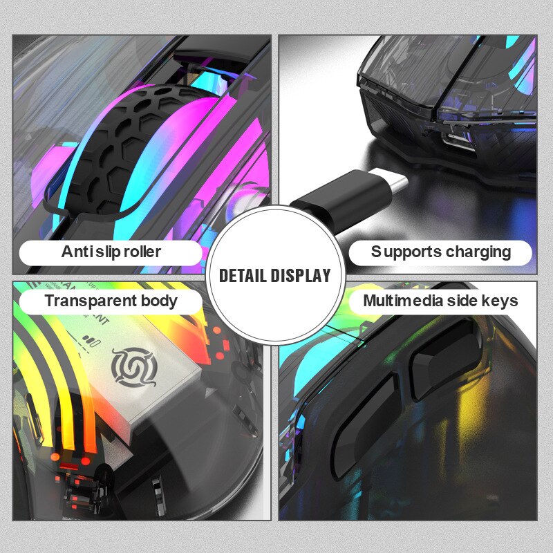 Mouse gaming, Transparent Shell, conexiune tri-mod, iluminare RGB ...