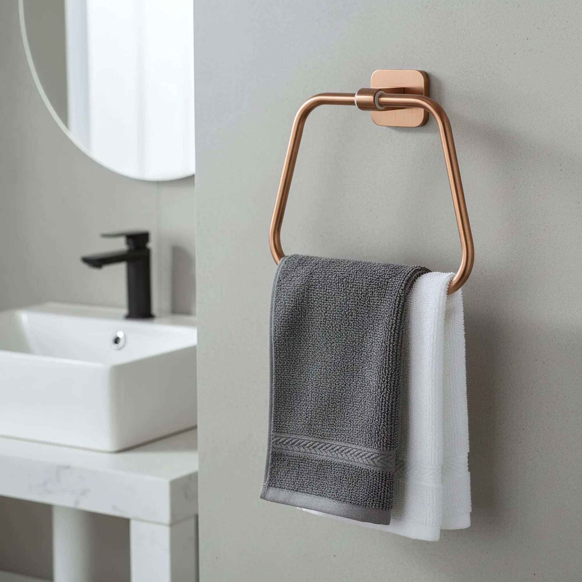 Suport prosoape Rea 5910 NICO, cupru periat, 21, 5X5X17CM - eMAG.ro
