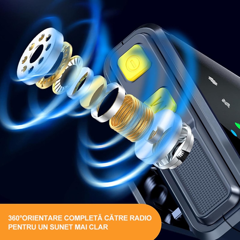 Microfoane wireless, microfon lavaliera 3 in 1 cu anulare a zgomotului ...