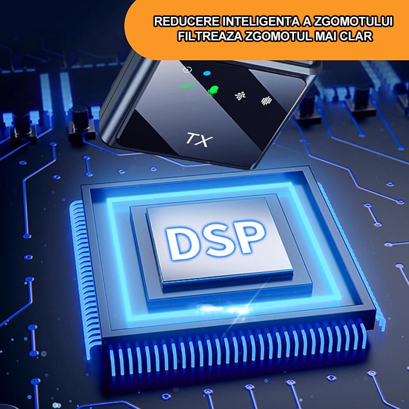 Microfoane wireless, microfon lavaliera 3 in 1 cu anulare a zgomotului ...