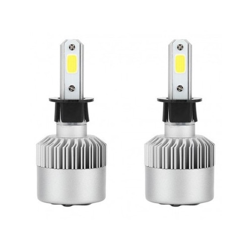 Комплект 2 LED крушки H3 COB Canbus, 4300K, мощност 72W, яркост 8000 Lm ...