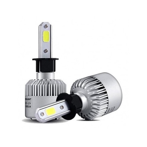 Комплект 2 LED крушки H3 COB Canbus, 4300K, мощност 72W, яркост 8000 Lm ...