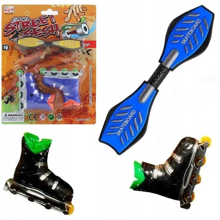 Joc cu mini role și skateboard pentru degete, set, multicolor, pentru 3 ...