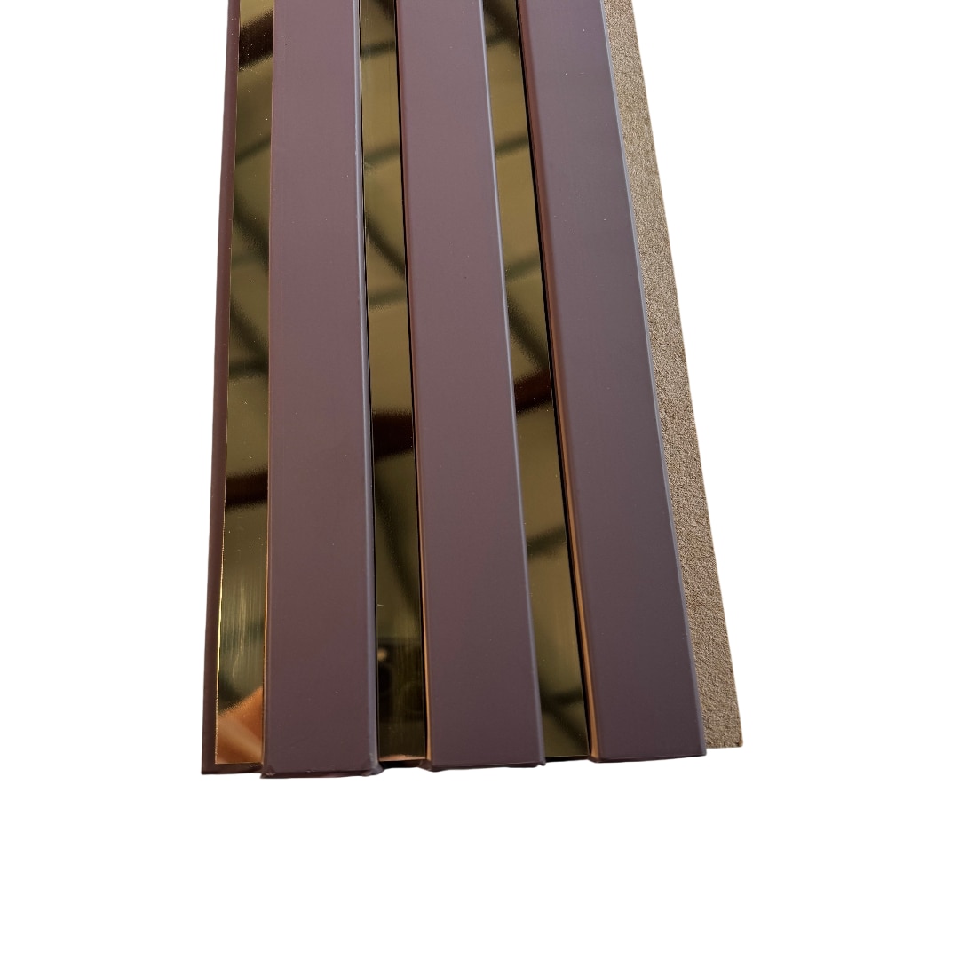 Riflaj Decorativ MDF Burgundy & Auriu 280x12, 1x1, 8 cm - eMAG.ro