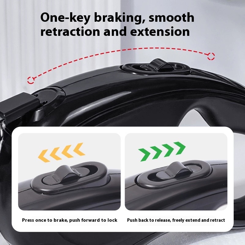 Lesa retractabilă Nunbell, 5m, pentru câini de până la 40 kg, ABS/Nylon ...