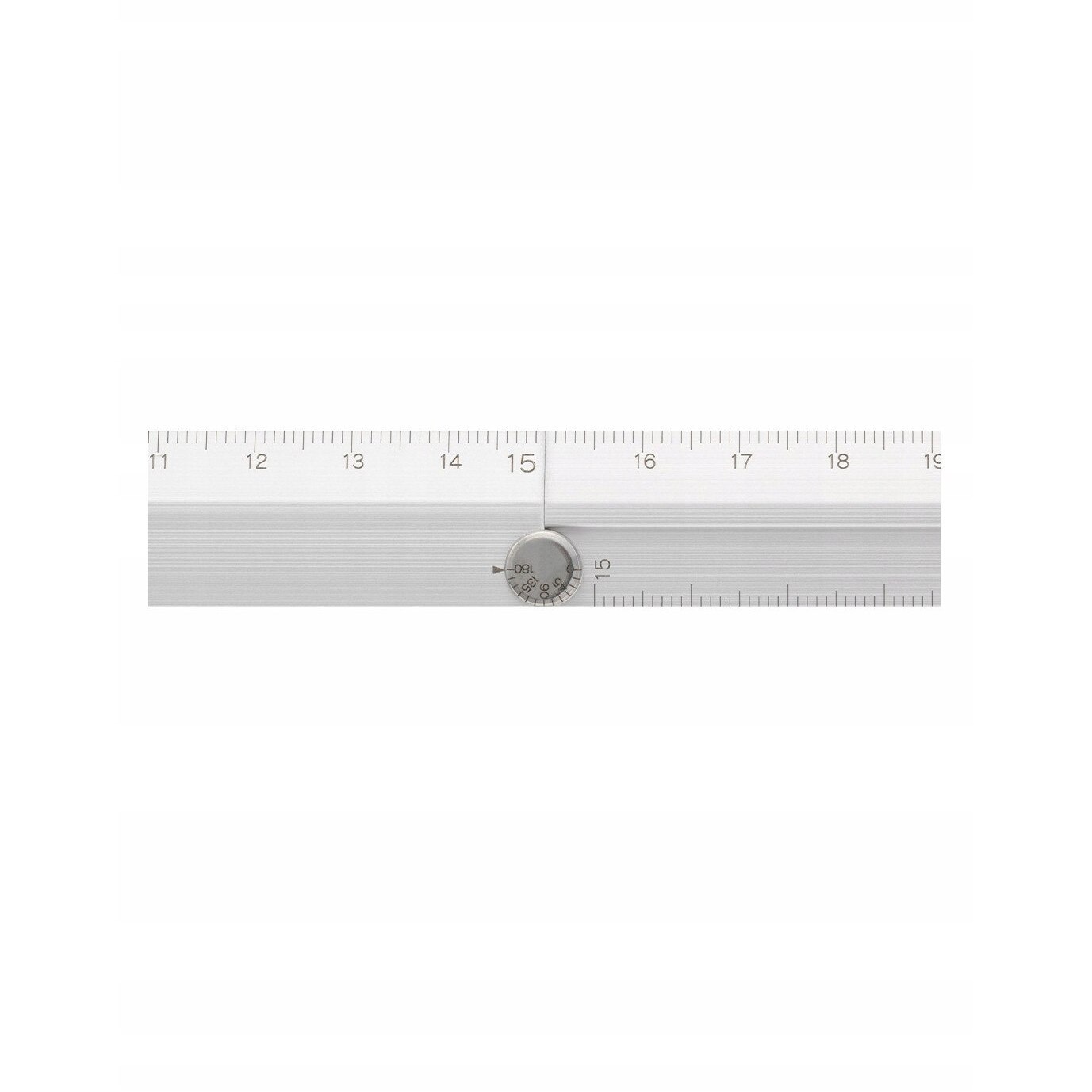 Rigla pliabilă din aluminiu 30 cm, argintie, cu raportor integrat - eMAG.ro