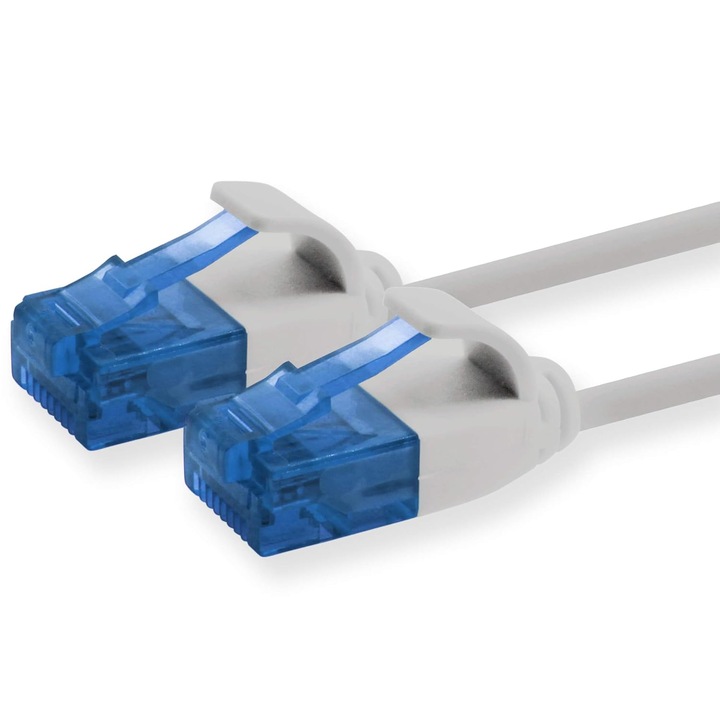 Cablu rețea Cat6 slim, 3m, gri, 1000 Mbit/s, flexibil - eMAG.ro