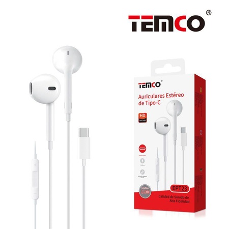 Casti cu cablu si microfon Temco pentru USB C - eMAG.ro
