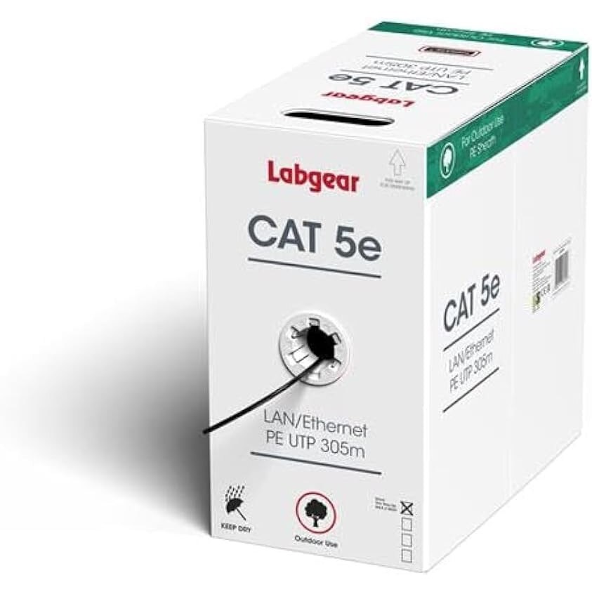 Cablu Ethernet Labgear Cat 5e 305m cupru pur, viteză mare, exterior, 23 ...
