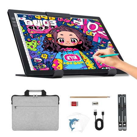 Placa de copiere A4 cu led portabila Adymel®, Diamond Painting, set cu ...