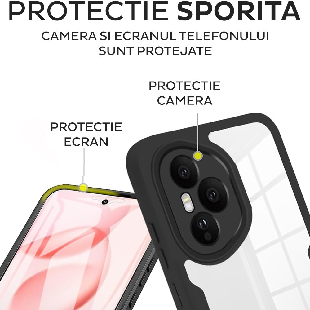 Husa pentru Honor 400 Pro DaDen® ColorVerse 360, Antisoc, Protectie ...