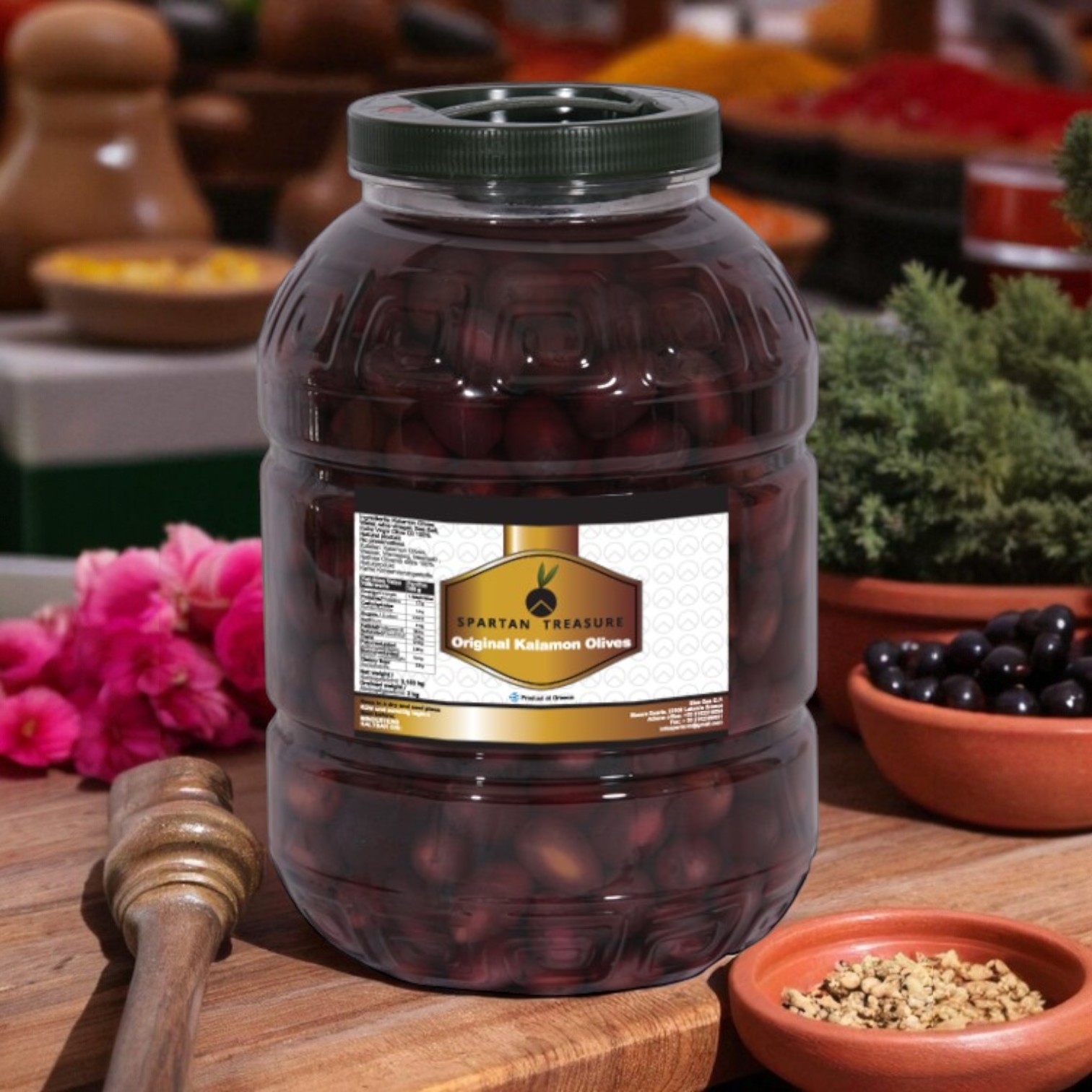 Masline Kalamata Intregi in Saramura 3kg, gust echilibrat, textura ...