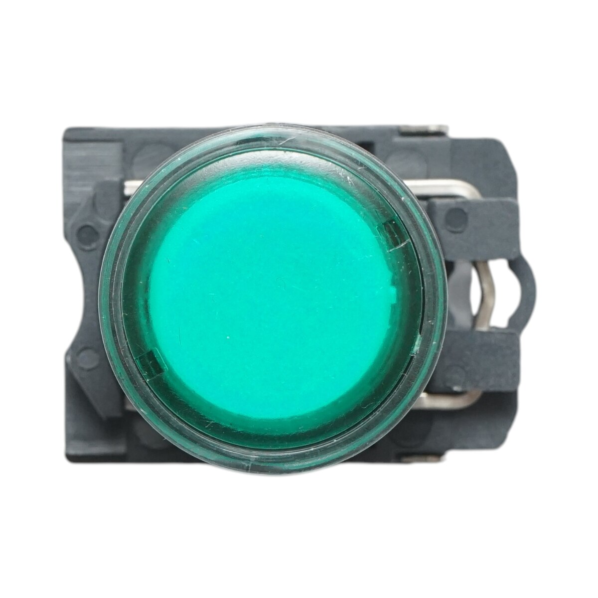 Buton comanda cu revenire si semnalizare LED verde 1NO+1NC, 24V/10A ...