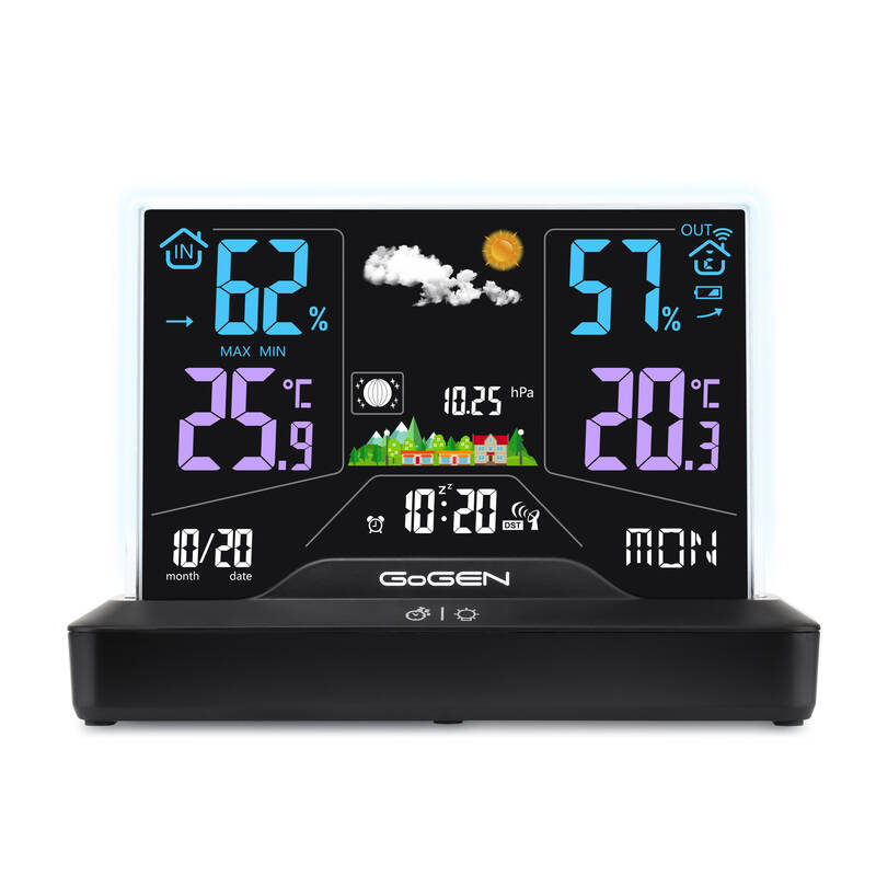 Statie meteo interior-exterior GoGEN ME2000, prognoza animata, LCD ...