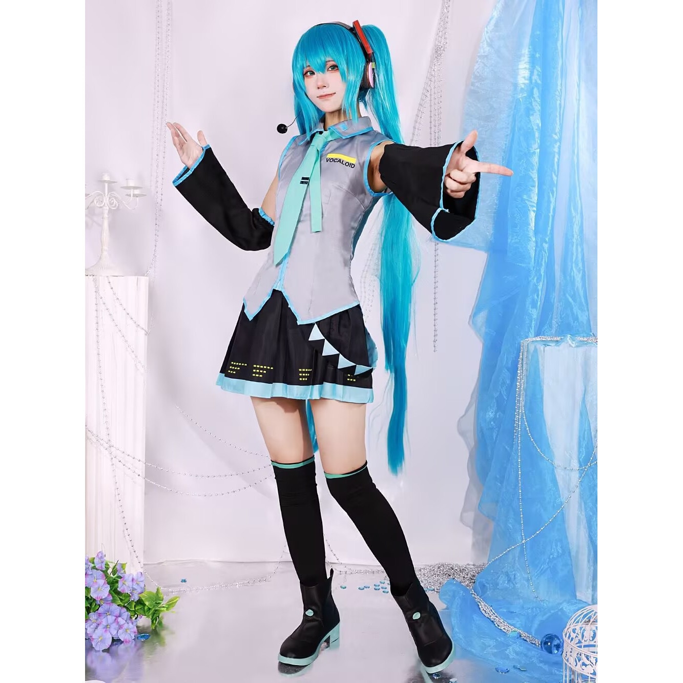 Costum cosplay Hatsune Miku, L - eMAG.ro