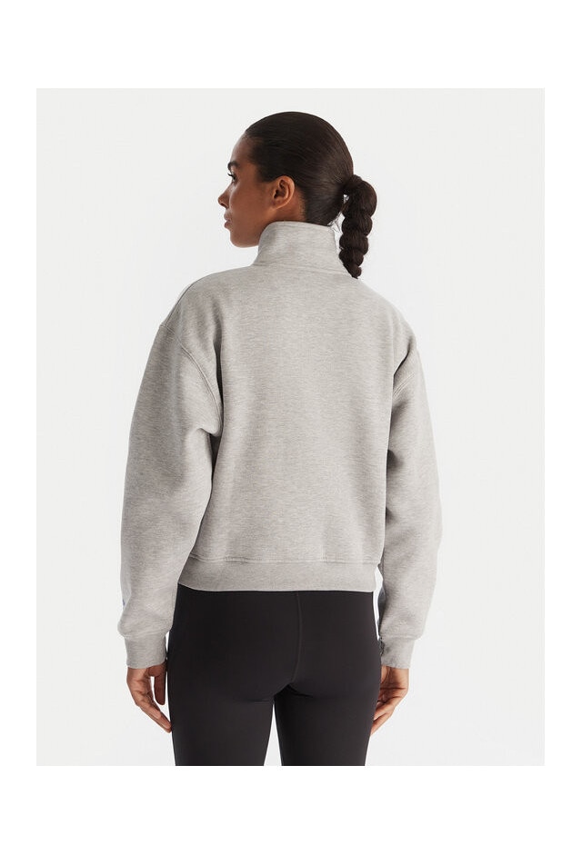 Hanorac dama Reebok, gri, textil, cu logo, M INTL - eMAG.ro