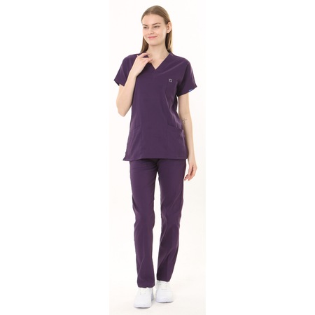 Costum medical IBA Flexcool, set 2 piese, mov închis, unisex, 3 ...