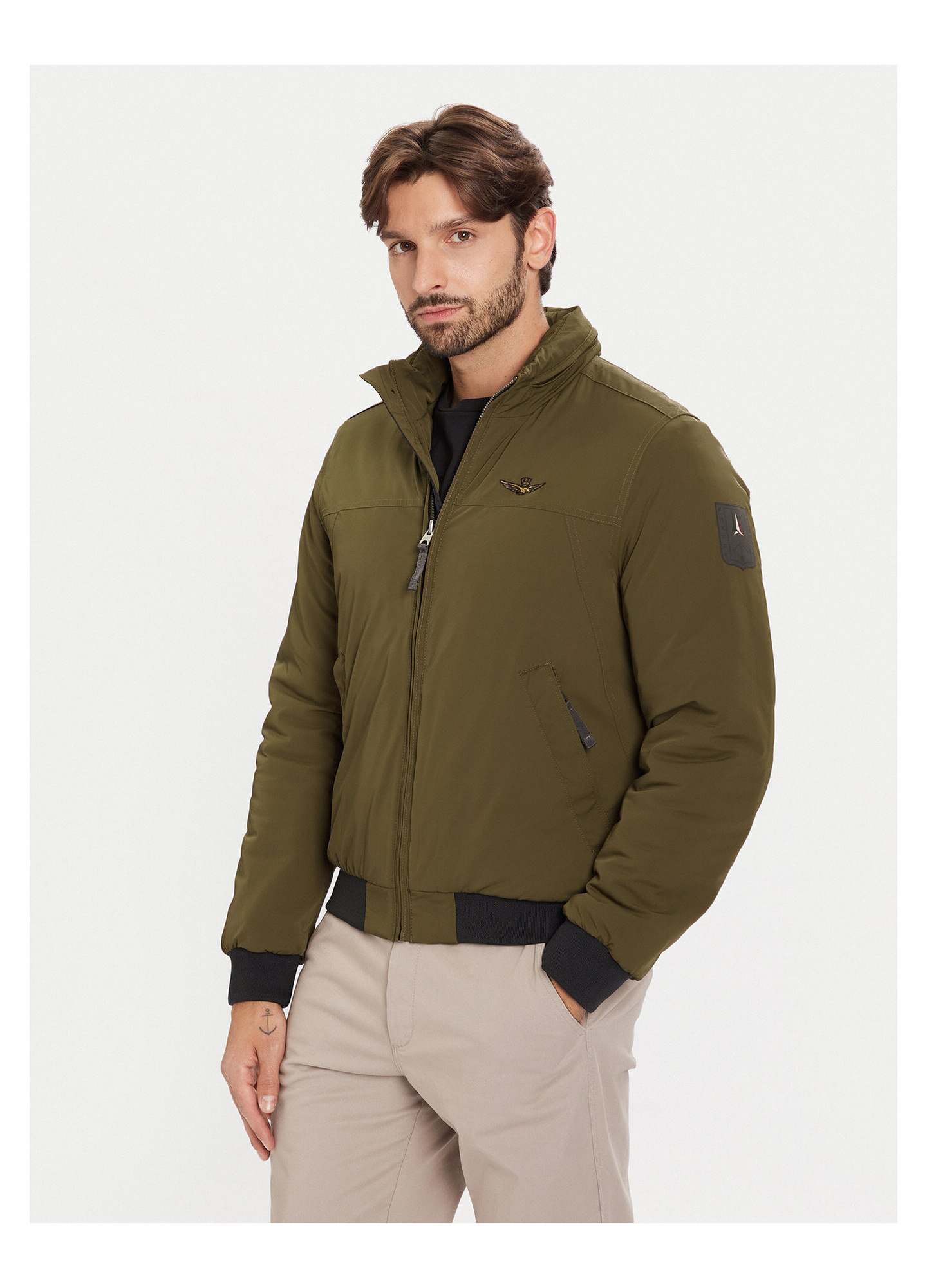 Jacheta Bomber barbati Aeronautica Militare, verde, 52 EU - eMAG.ro