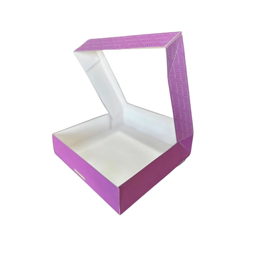 Cutii prajituri din carton cu fereastra, 20x20x8 - eMAG.ro