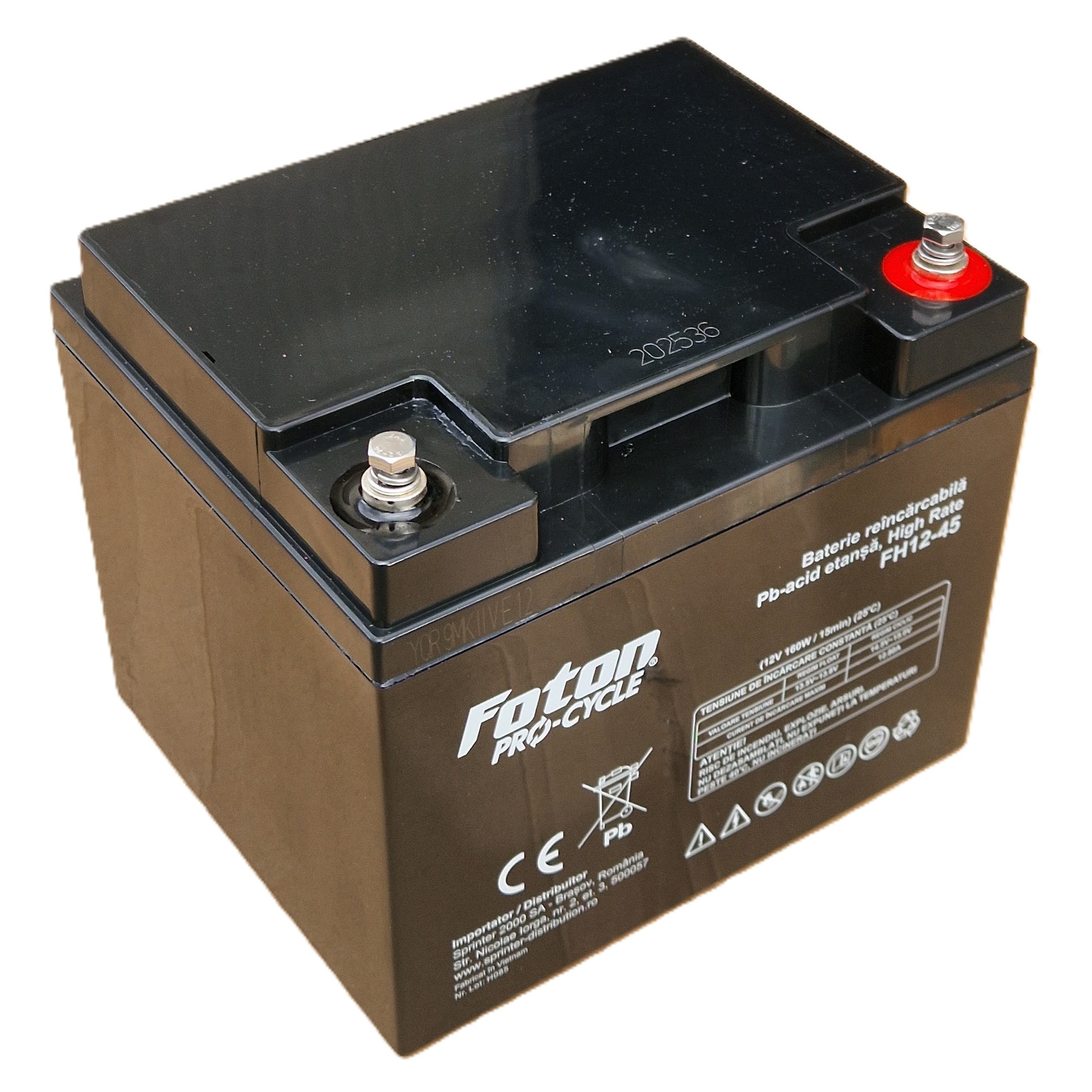 Acumulator AGM Foton™ ProCycle™ FH12-45 VRLA HR 12V 45Ah High Rate ...