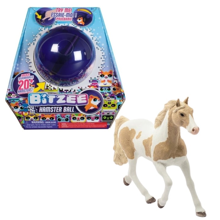 Pachet - Jucărie Interactivă Bitzee Hamster Ball + Figurina Schleich ...