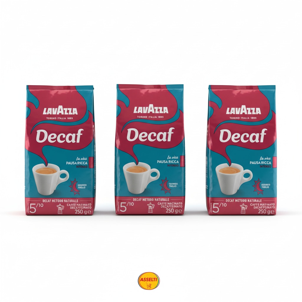 Set cafea macinata Lavazza Decaf 3 x 250 g, aroma intensa ...