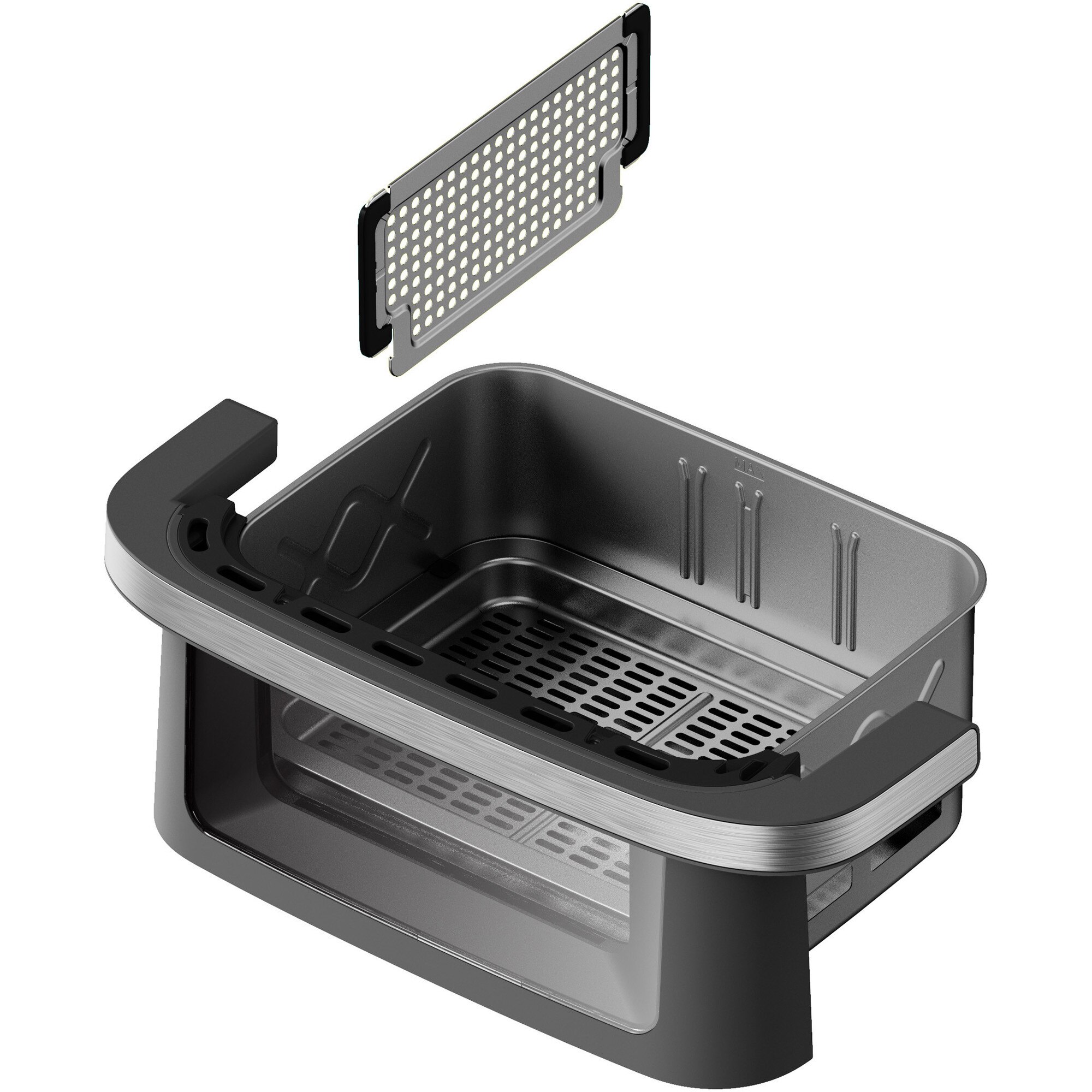 Friteuza cu aer cald Heinner HAF-C10DB22GREY, 2200W, capacitate 10l ...