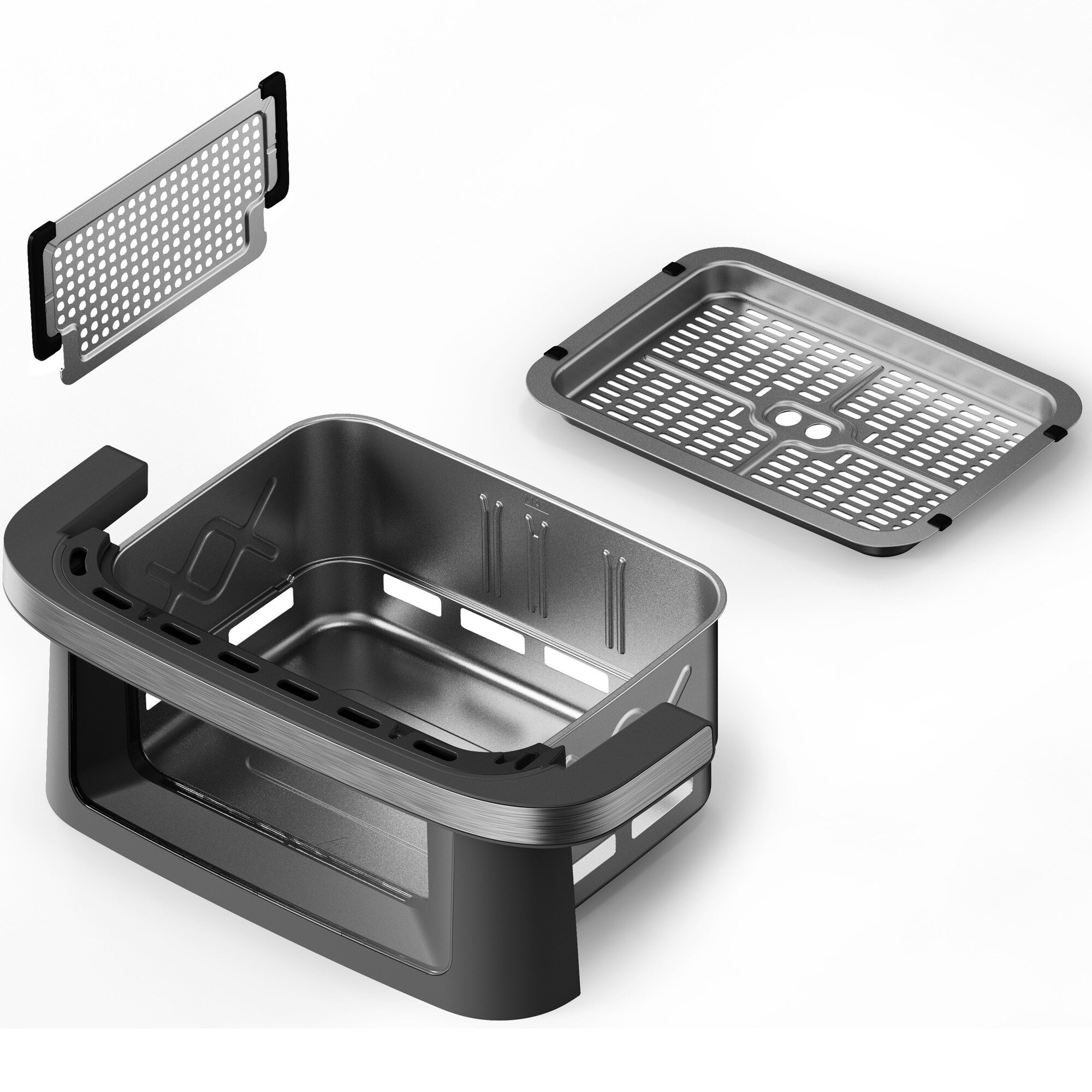 Friteuza cu aer cald Heinner HAF-C10DB22GREY, 2200W, capacitate 10l ...