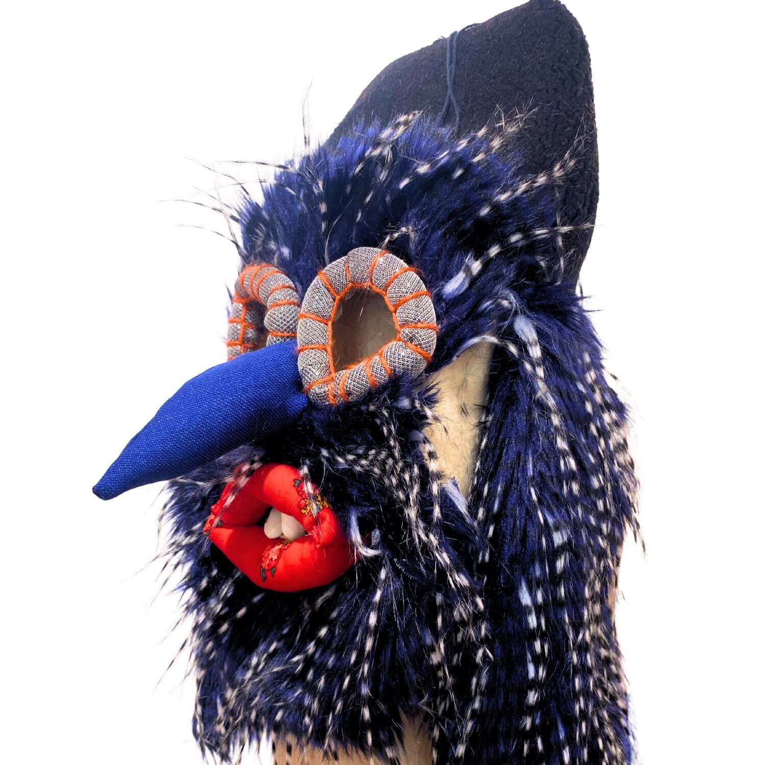 Masca traditionala romaneasca, obicei de iarna folcloric, model mosneag ...