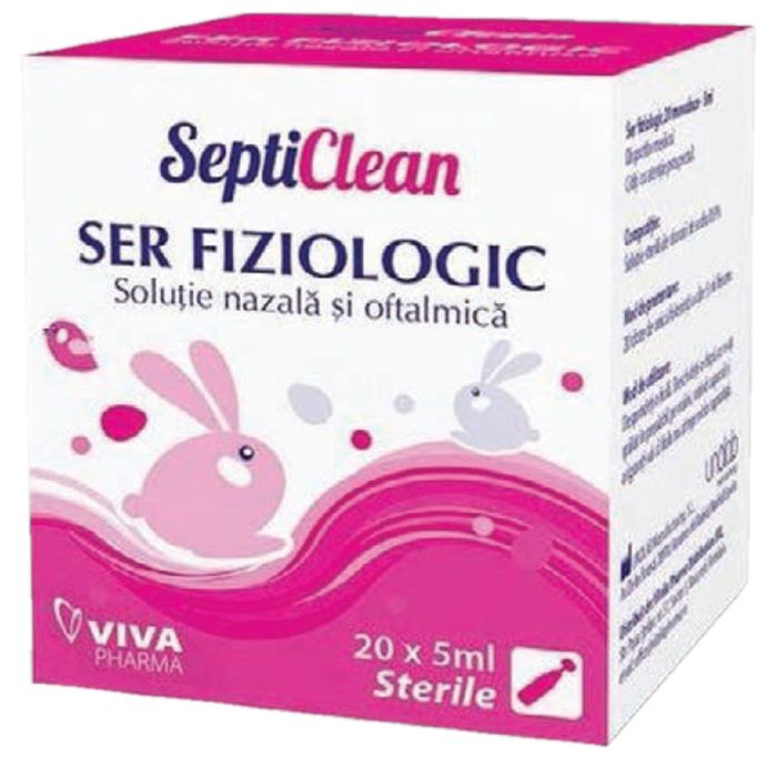 Solutie NaCl 0.9% pentru igiena nazala si oculara, 20 fiole x 5ml - eMAG.ro